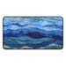 Blue Ocean Waves Desk Mat Blue Glass Waves Print Desk Mat Artsy Blue ...