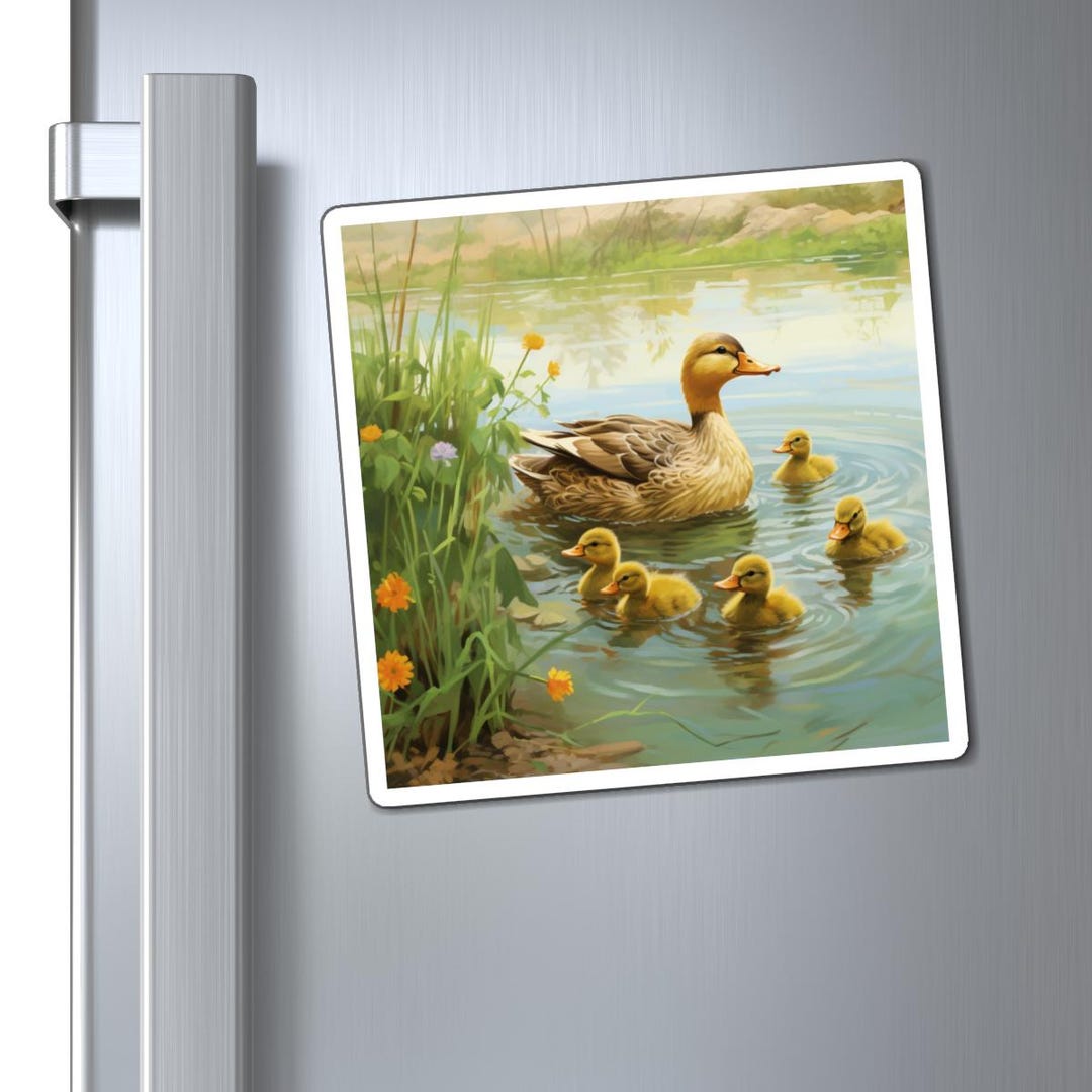 Mother Duck With Ducklings Magnet Duck Magnet Baby Ducks Magnet Duck ...