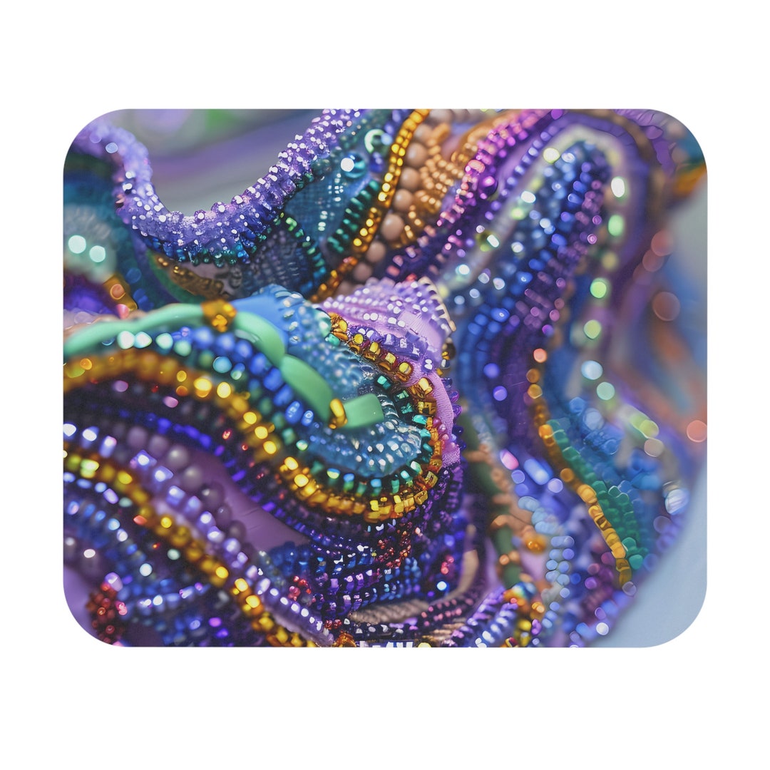 Beaded Print Mouse Pad Bright Bead Print Mouse Pad for the Home Office ...