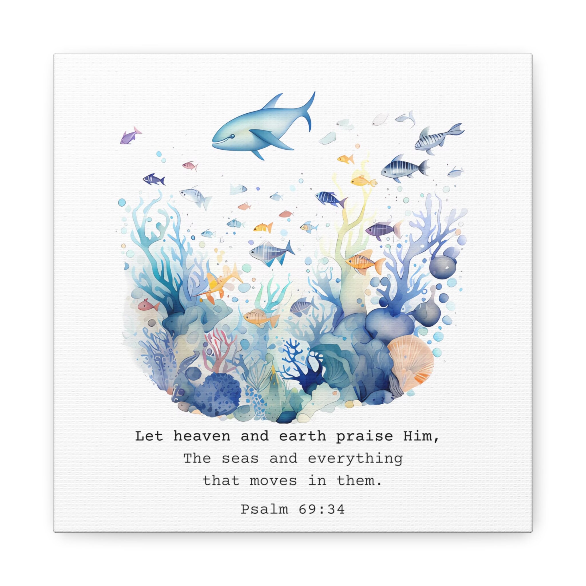Under the Sea Scripture Canvas Gallery Wraps Under the Sea Wall Art ...