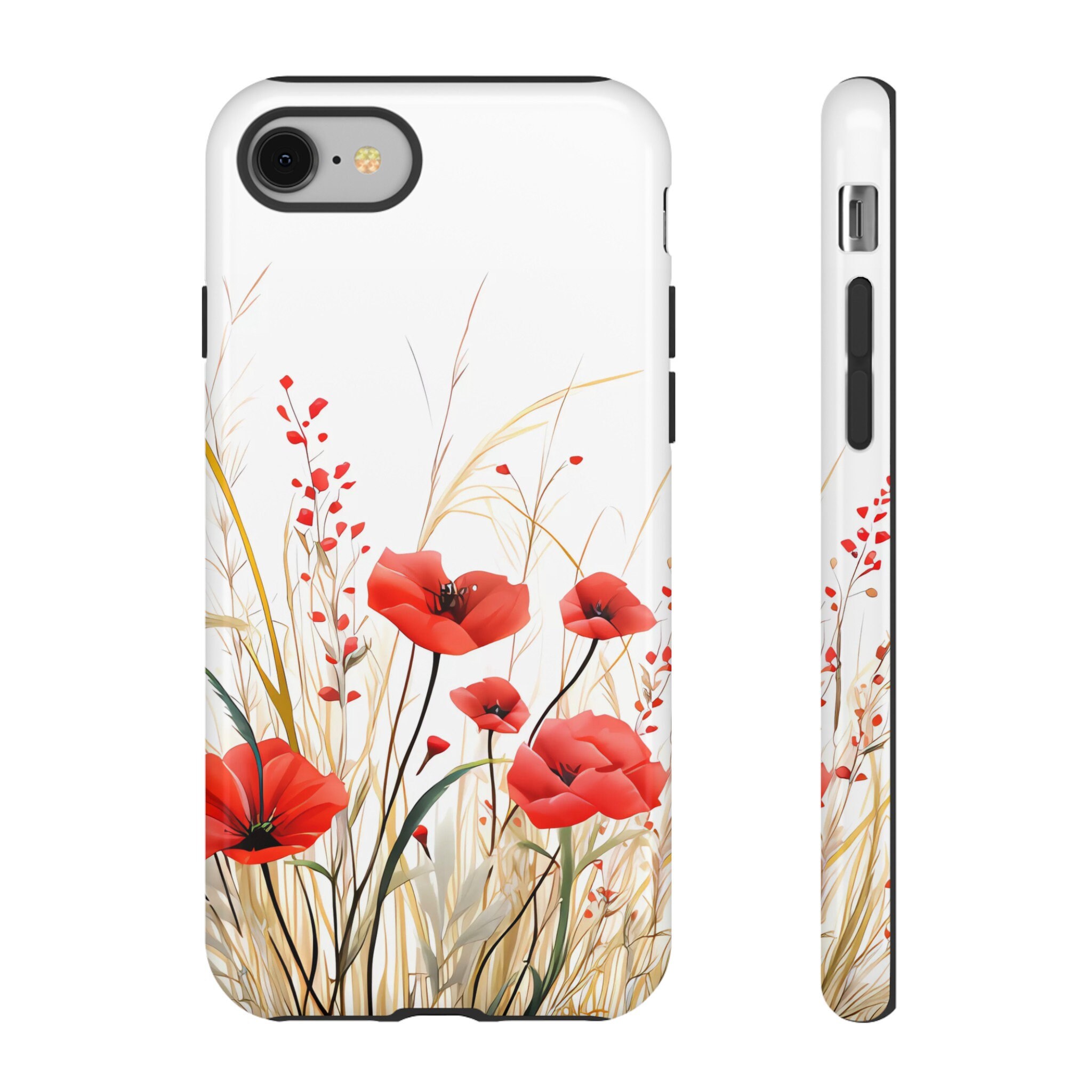 Red Wildflower Phone Case Red Floral Phone Case iPhone Case Google ...