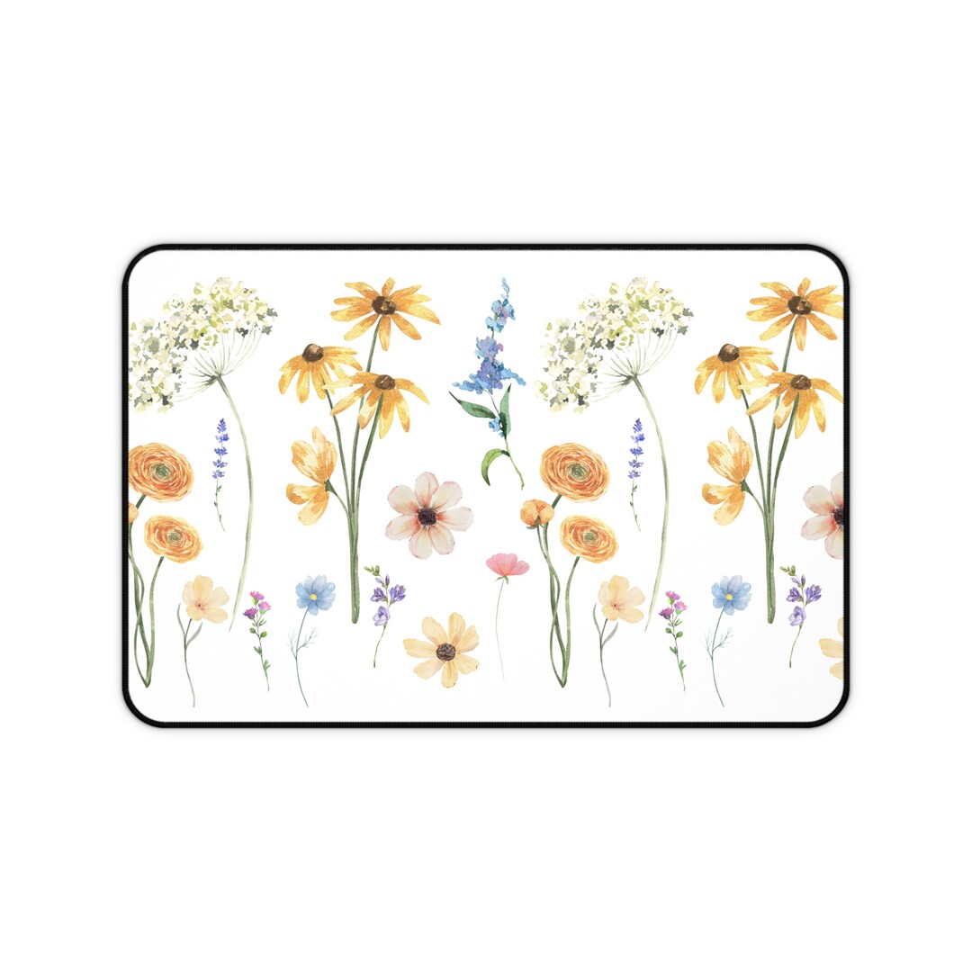 Wildflower Desk Mat Wildflower Gift Wildflower Lover Desk Mat ...