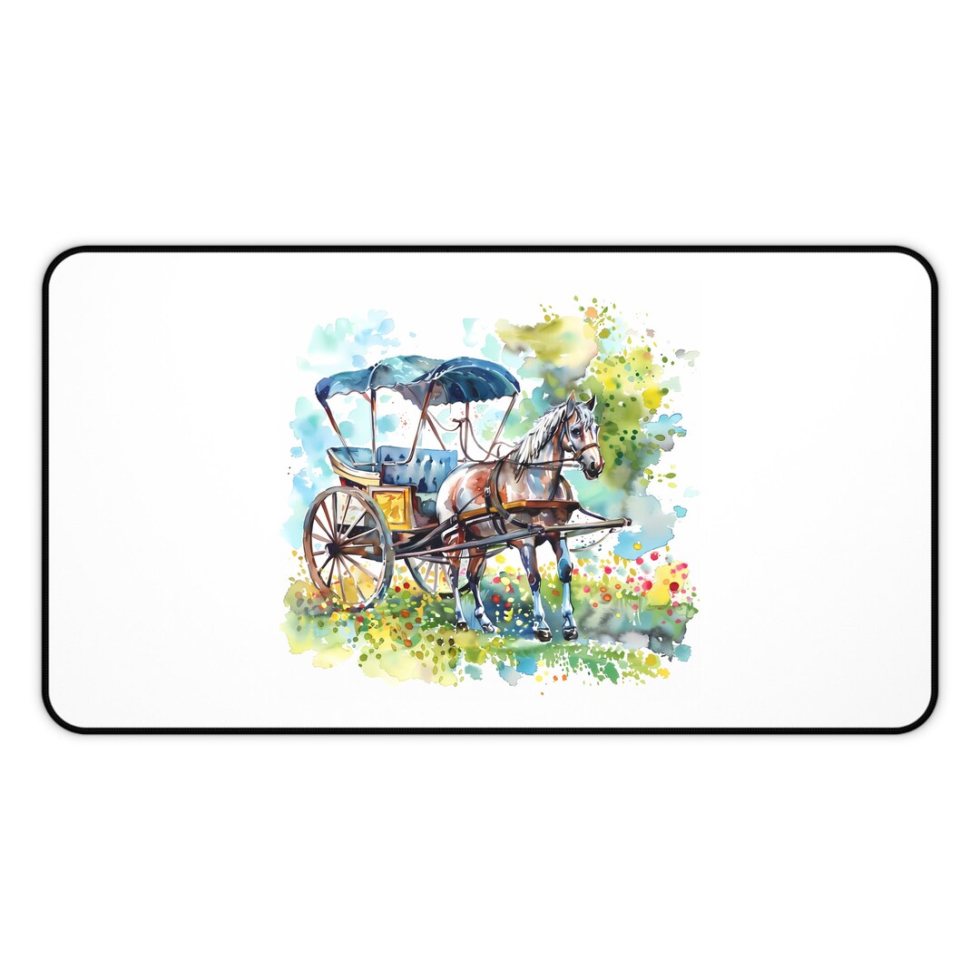 Horse and Carriage Desk Mat Carriage and Horse Desk Mat for Home Office ...