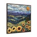 Blue Ridge Mountain With Sunflowers Needlework Print Gallery Canvas ...
