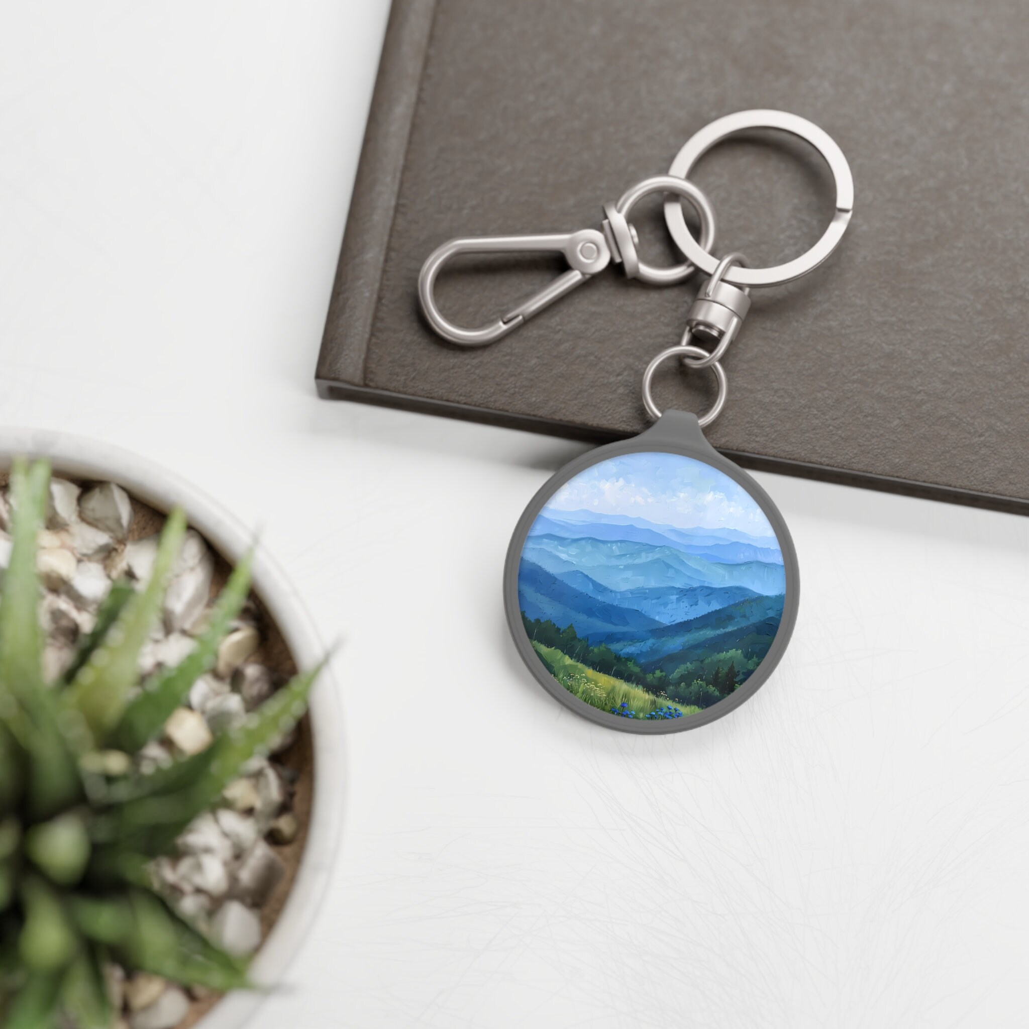Blue Ridge Mountain Key Ring Blue Ridge Keyring Blue Ridge Mountain ...