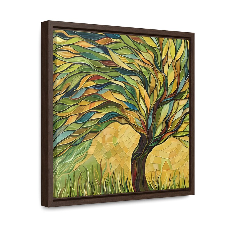 Artistic Tree Gallery Canvas Wrap Square Frame Fall Colors Tree Art ...