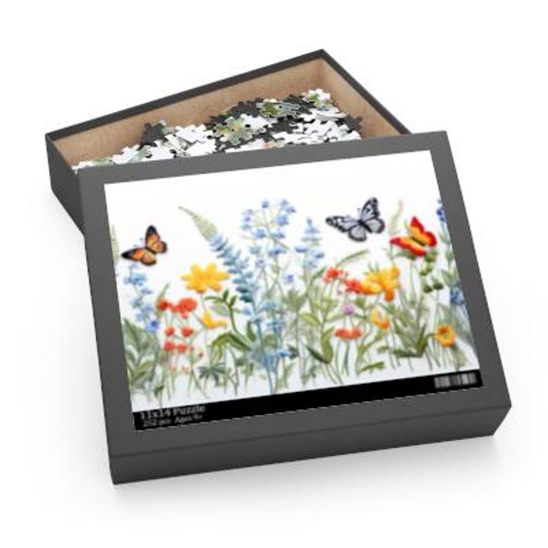 Flowers and Butterflies Puzzle Summer Flowers Puzzle Butterfly Lover ...