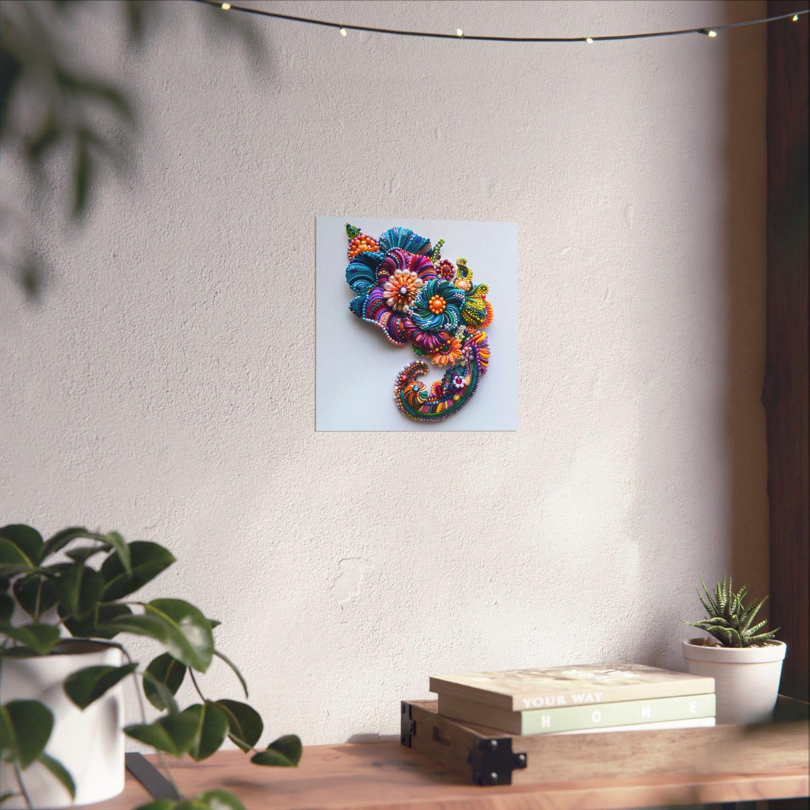 Bead Art Print Matte Poster Beaded Artsy Design Poster Bead Lover ...