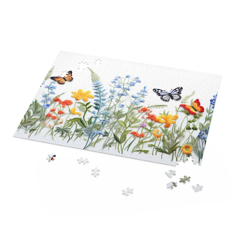 Flowers and Butterflies Puzzle Summer Flowers Puzzle Butterfly Lover ...