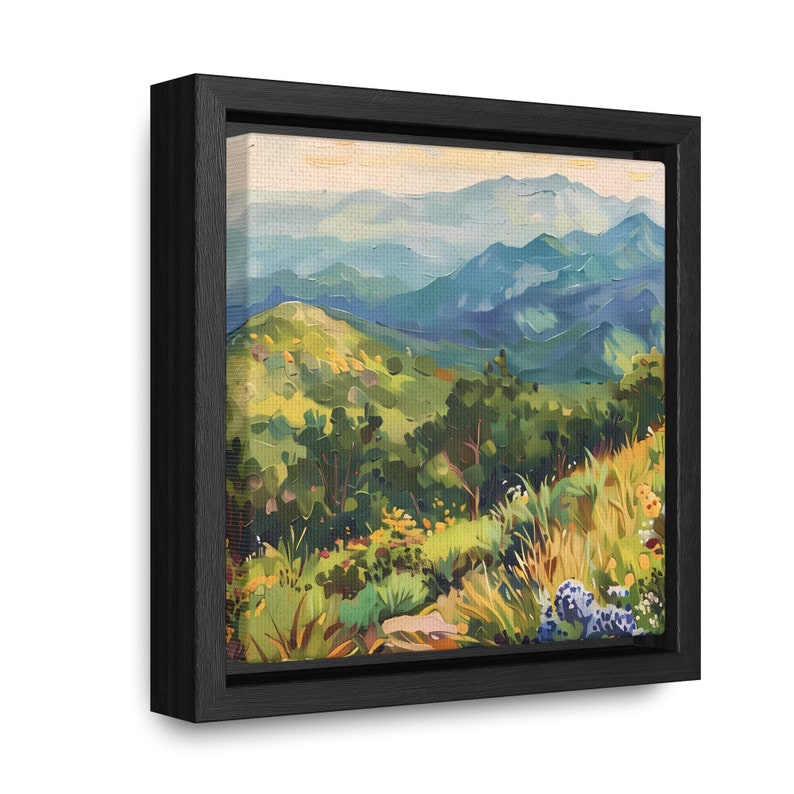 Blue Ridge Mountain Gallery Canvas Wrap Square Frame Blue Ridge ...