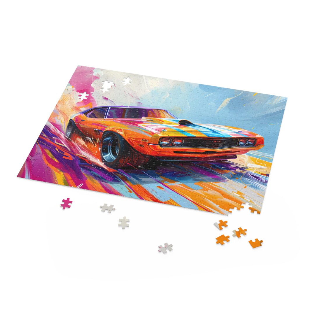 Racing Car Puzzle 500-piece Puzzle Sports Car Puzzle Bright Colorful ...