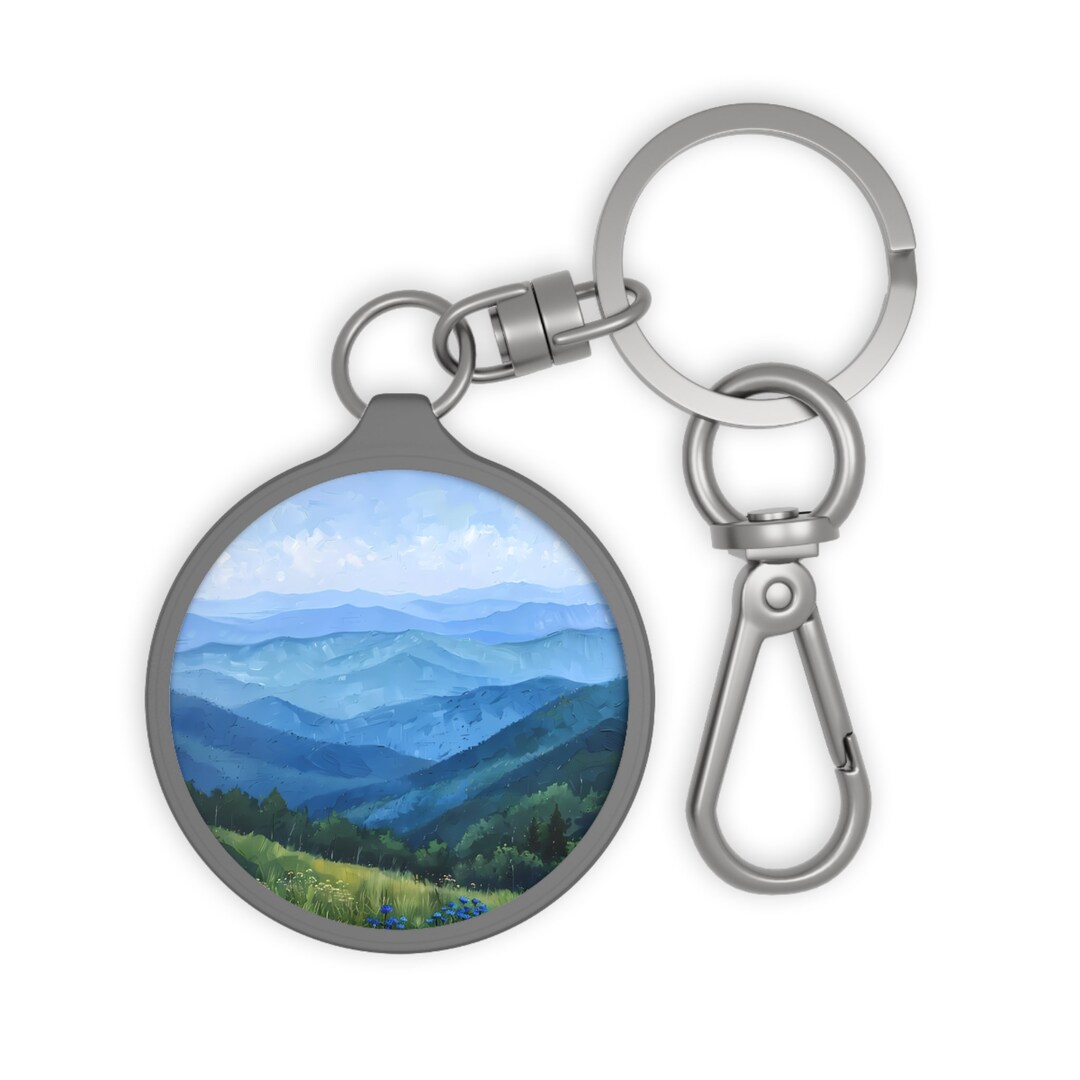 Blue Ridge Mountain Key Ring Blue Ridge Keyring Blue Ridge Mountain ...