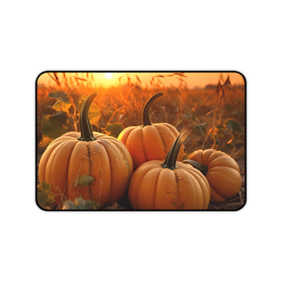 Pumpkins at Sunset Desk Mat Pumpkin Desk Mat Pumpkin Lover Desk Mat ...
