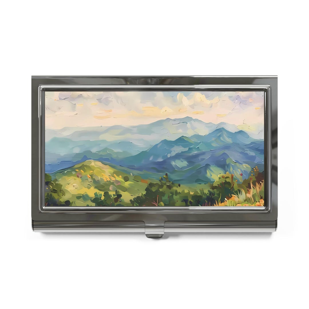 Blue Ridge Mountains Business Card Holder Blue Ridge Mountain Lover ...