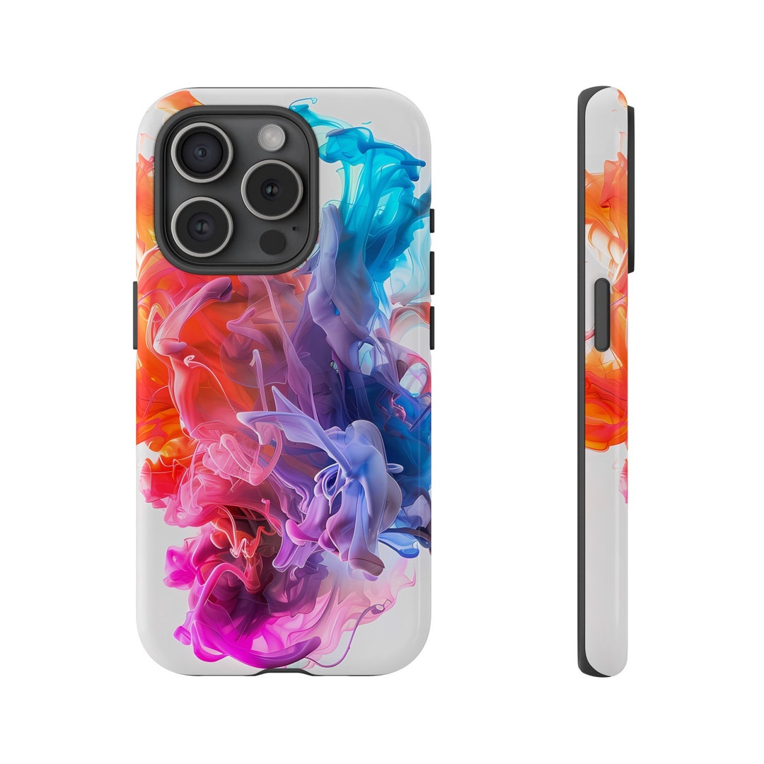 Neon Smoke Phone Case Tough Neon Color Phone Case Blue Purple Orange ...