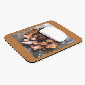 Carved Wooden Lotus Flower Print Mouse Pad Wood Carving Mouse Pad Lotus ...