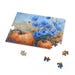 Pumpkins and Blue Wildflowers Puzzle, 120 Piece Puzzle, Autumn Puzzle ...