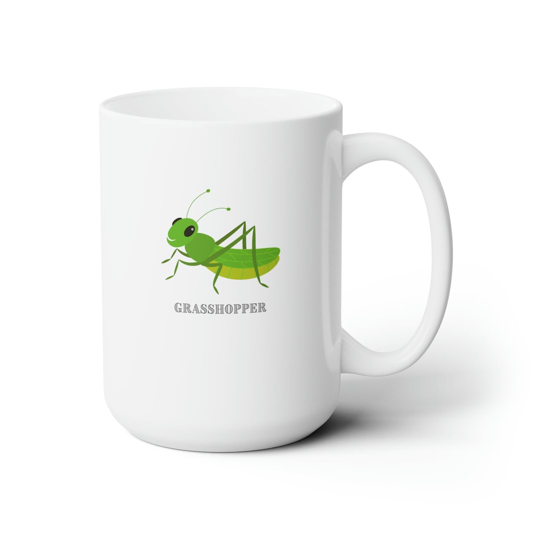 Grasshopper Ceramic Mug 15oz Grasshopper Coffee Mug Grasshopper Mug Bug ...