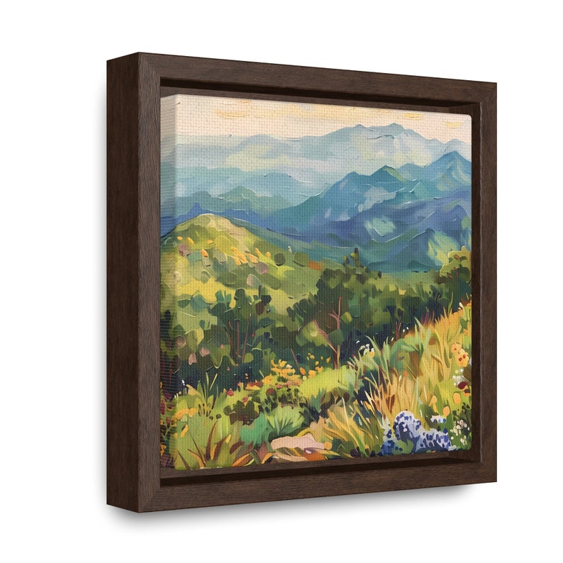 Blue Ridge Mountain Gallery Canvas Wrap Square Frame Blue Ridge ...