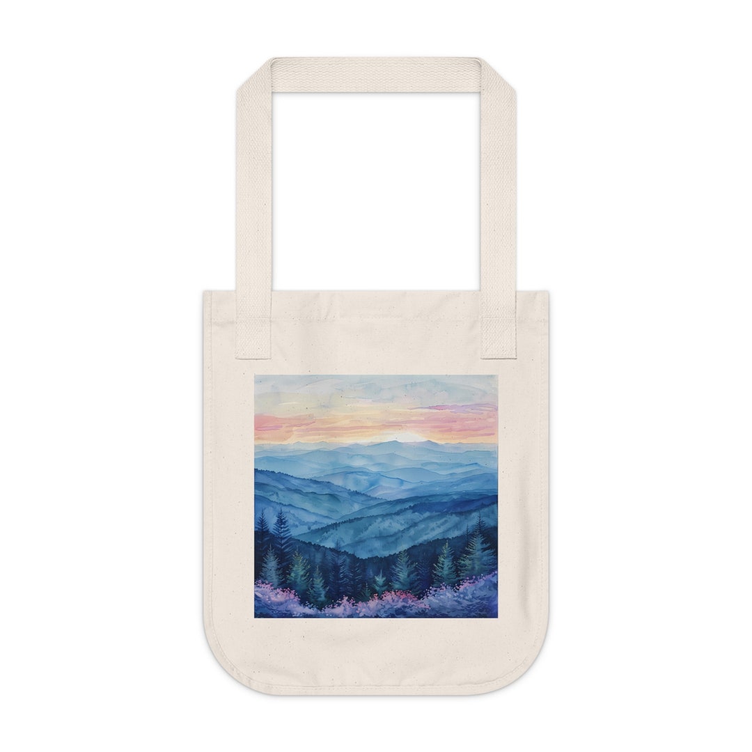 Blue Ridge Mountain Sunrise Organic Canvas Tote Bag Blue Ridge Mountain ...