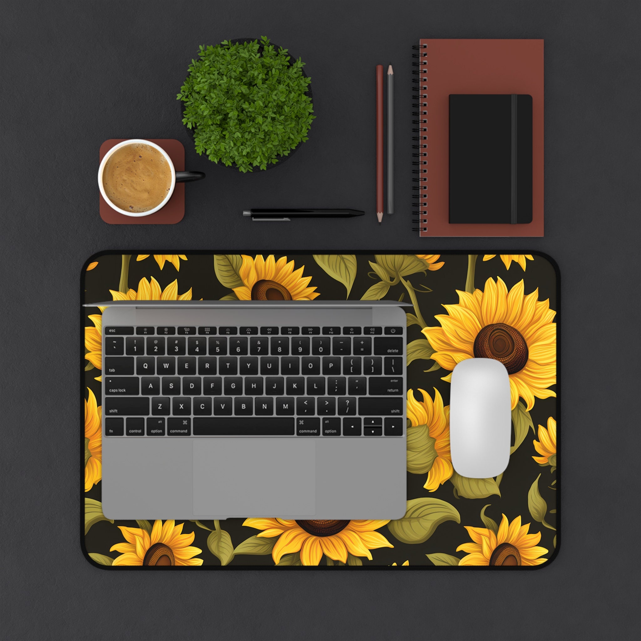 Sunflower Desk Mat Sunflower Lover Desk Mat Sunflower Lover Gift ...