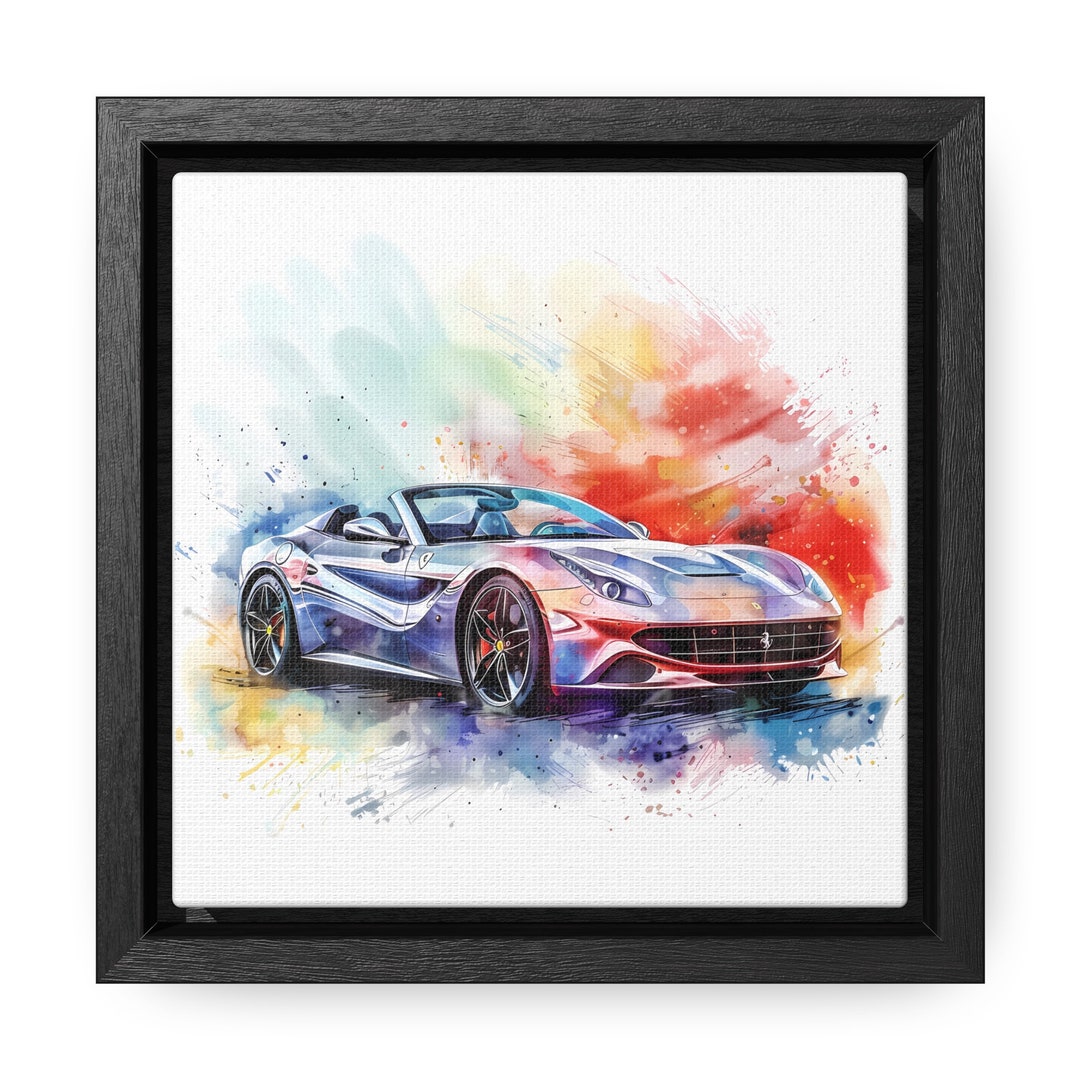 Square Sports Car Gallery Canvas Wraps Race Car Wall Art Car Art Sporty ...