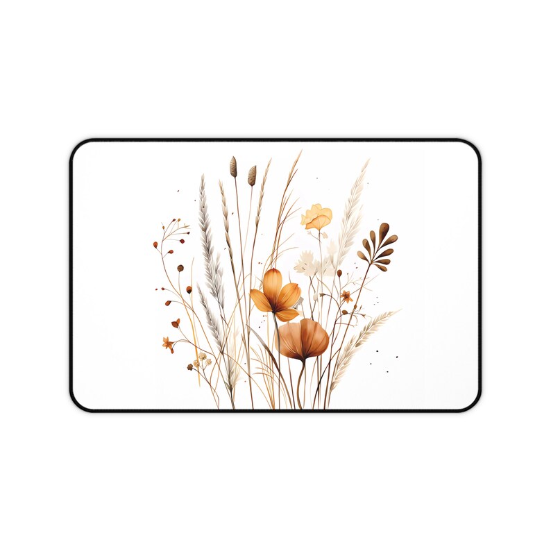 Brown Wildflowers Desk Mat Wildflower Desk Mat Wildflower Lover Desk ...