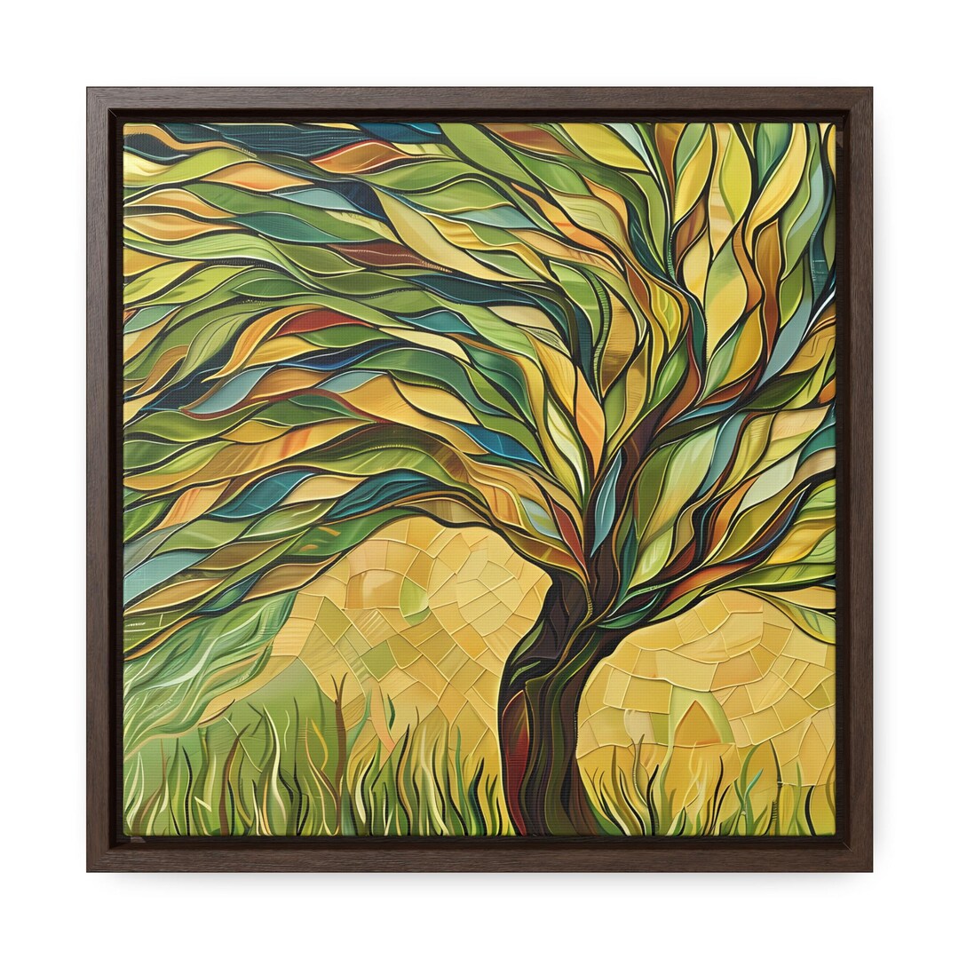 Artistic Tree Gallery Canvas Wrap Square Frame Fall Colors Tree Art ...