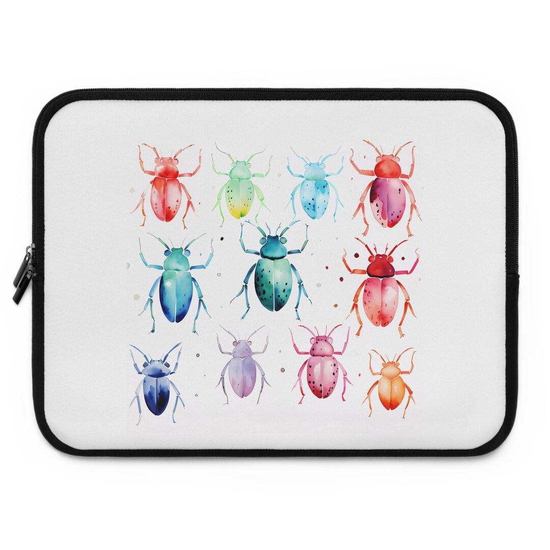 Colorful Bugs Laptop Sleeve Bugs Laptop Sleeve Insect Lover Laptop Case ...