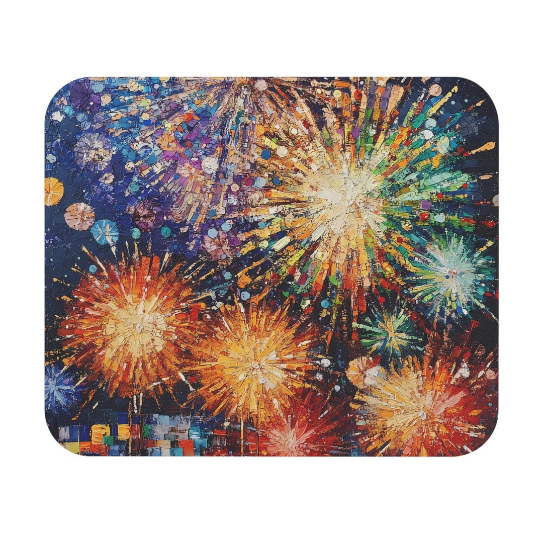 Fireworks Mouse Pad Fourth of July Mouse Pad New Year's Eve Mouse Pad ...