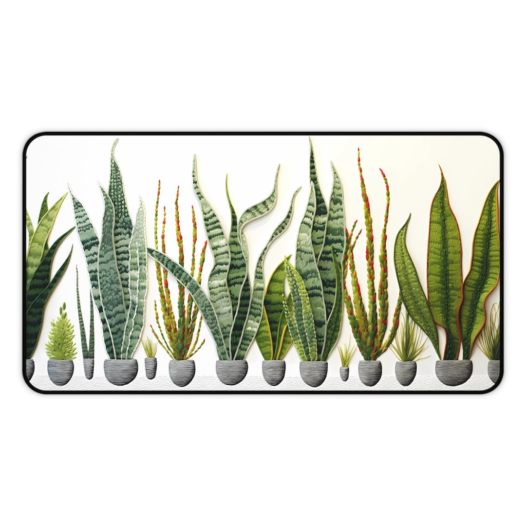 Snake Plant Desk Mat Houseplant Desk Mat Snake Plant Lover Desk Mat ...
