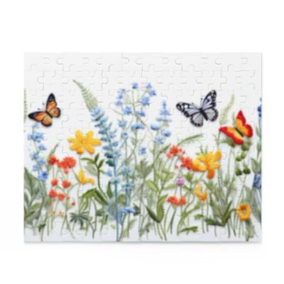 Flowers and Butterflies Puzzle Summer Flowers Puzzle Butterfly Lover ...