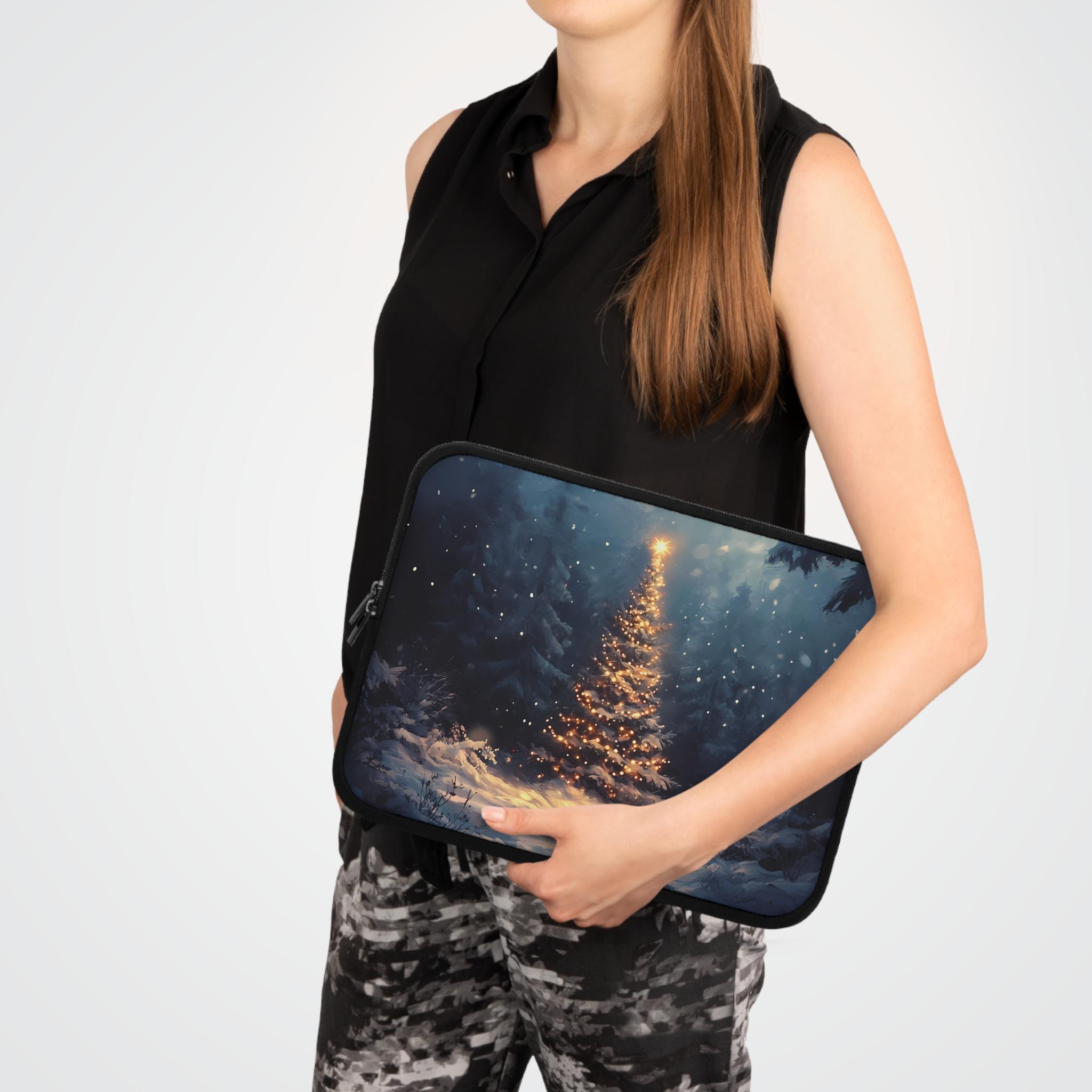Christmas Tree in the Forest Laptop Sleeve, Christmas Tree Laptop Case ...
