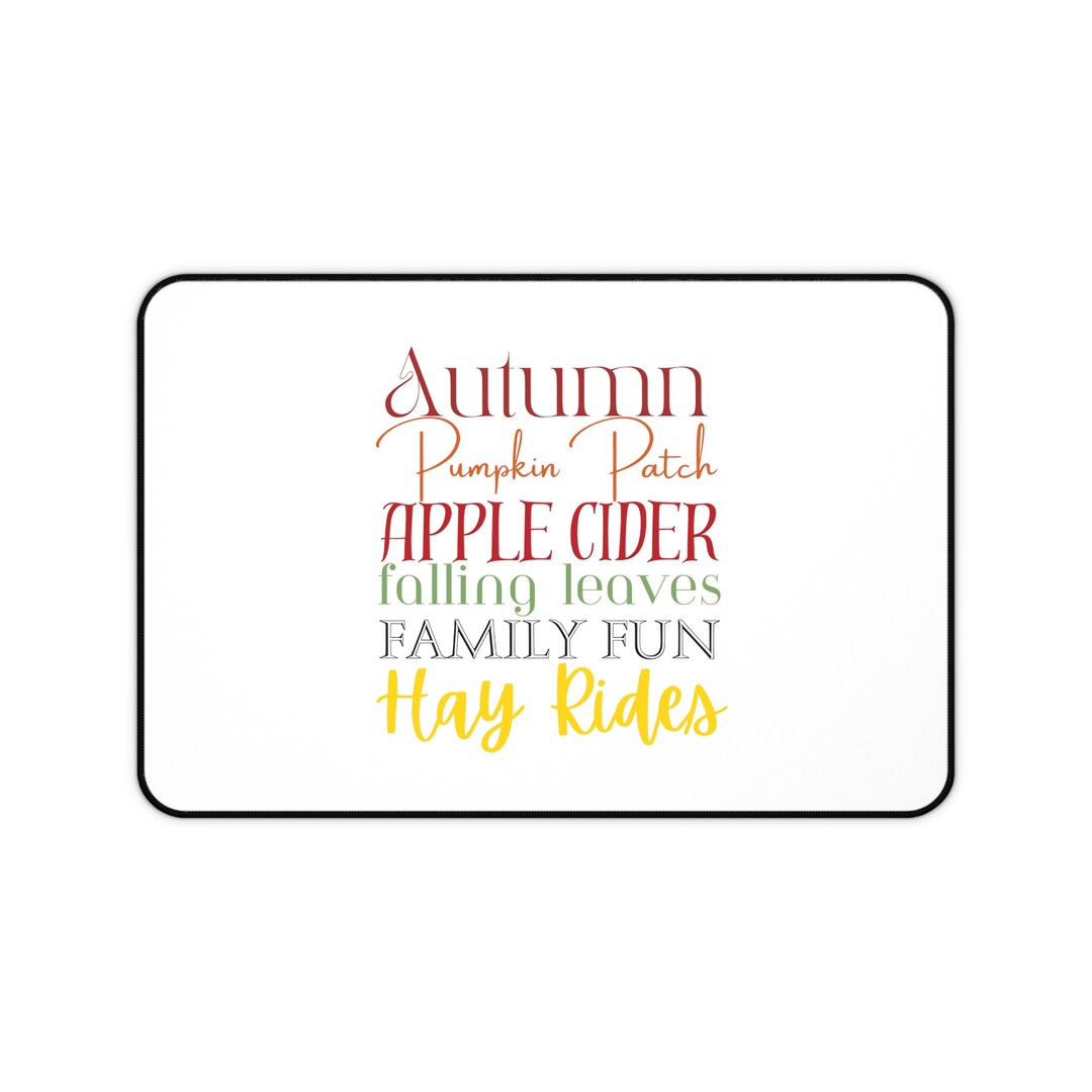Autumn Desk Mat Fall Desk Mat Autumn Words Desk Mat Fall Words Desk Mat ...