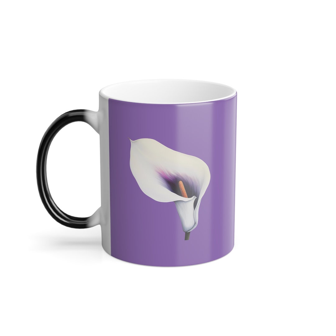 Color Morphing Purple Calla Lily Mug 11oz Mug Changes Color From Black ...