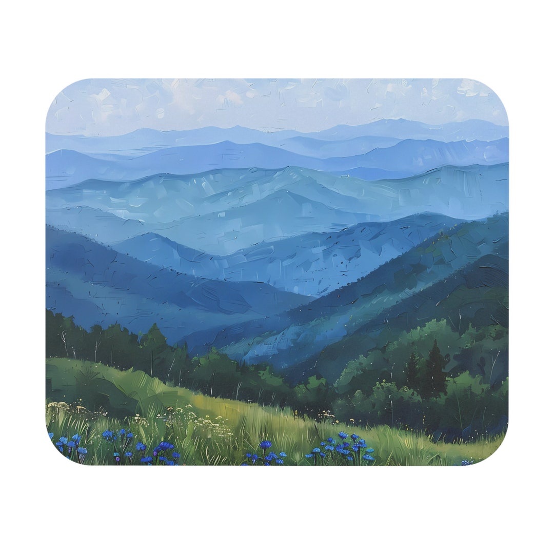 Blue Ridge Mountain Mouse Pad Blue Ridge Mountain Lover Mouse Pad Blue ...