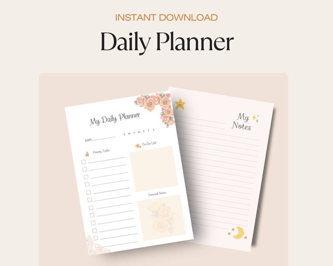 Daily Planner Productivity Digital Planner Printable Planner Printables ...