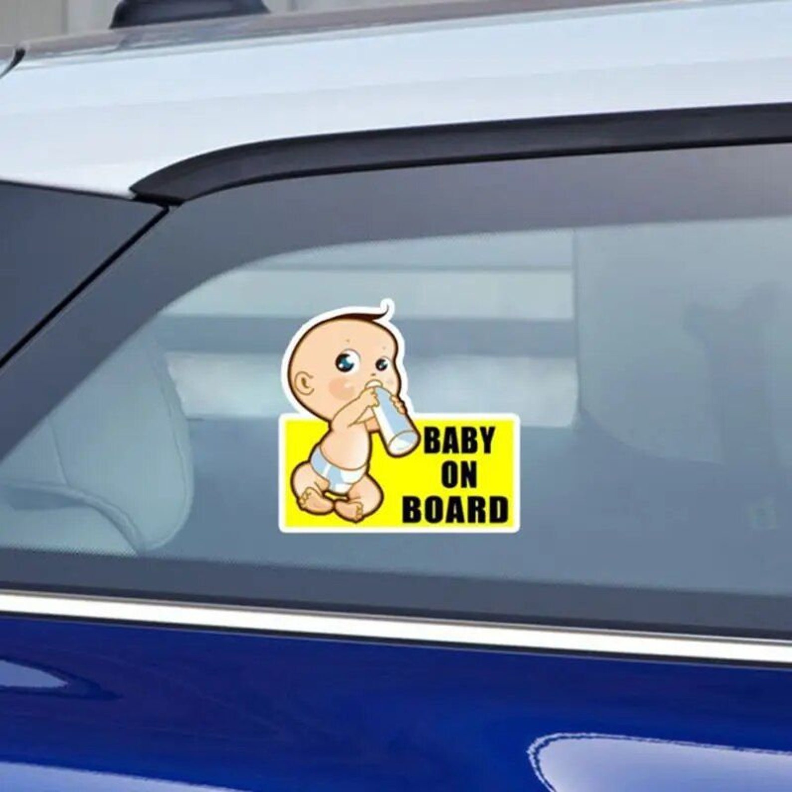 Reflective Baby on Board Safety Sticker for Cars High-visibility Child ...