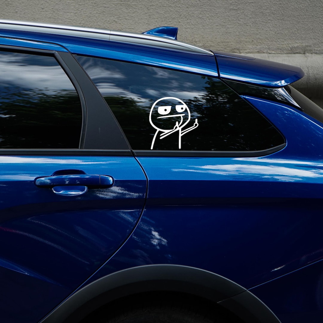 Reflective Middle Finger Car Sticker Bold and Humorous Vinyl Decal for ...