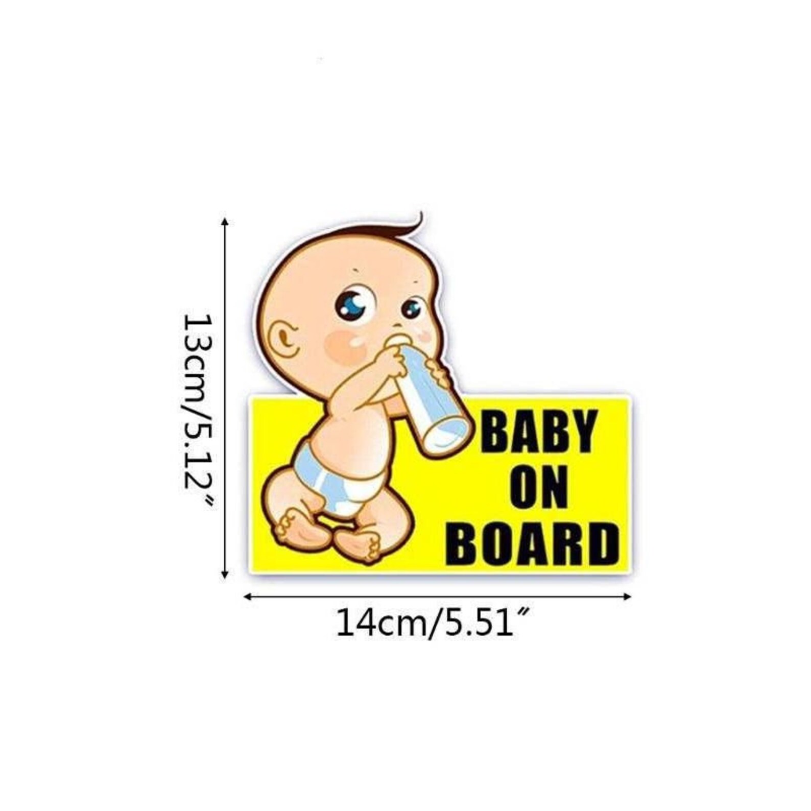 Reflective Baby on Board Safety Sticker for Cars High-visibility Child ...