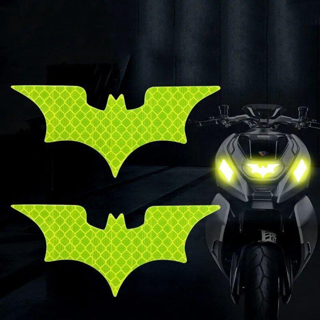 Bat Shape Reflective Safety Stickers for Vehicles & Helmets - Etsy