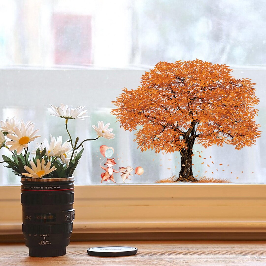 Leaf Wall Stickers Fall Leaf Stickers Fall Tree Decals Autumn Leaf ...