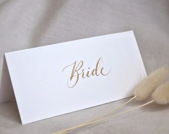 Luxury Handwritten Calligraphy Place Cards Navy Place Cards Modern ...