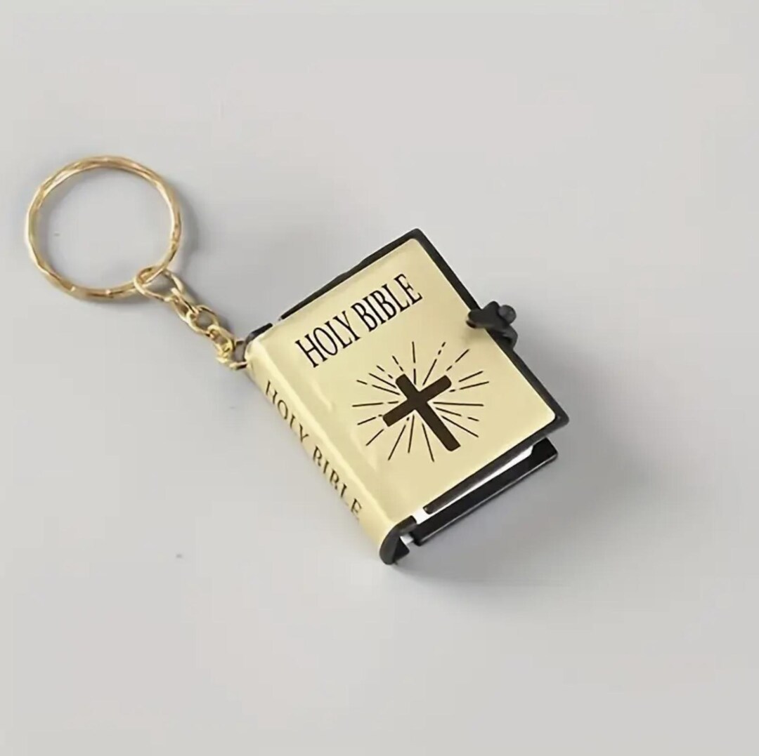 Mini Holy Bible Keychain – Christian Gift, Scripture Keychain ...