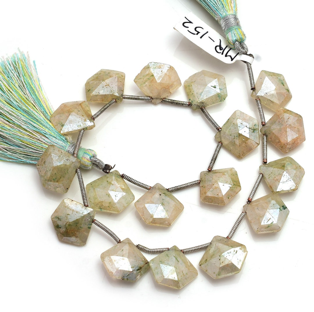 Natural Grapholite Yellow Color Diamond Shape Gemstone Strand 8 Inch ...