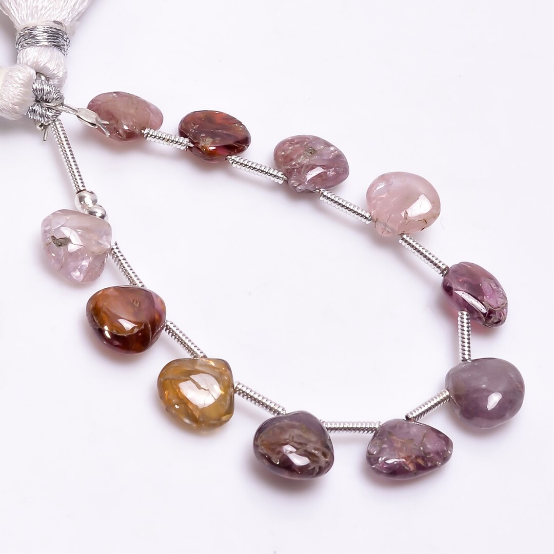 Natural Multi Spinal Gemstone Beads 4 Inch Strand 31.ct Size-7x7.5 to ...