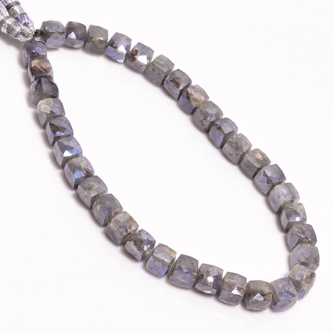 Superb Silverite Gemstone, Box Shape Silverite 8"inch Strand, Faceted ...