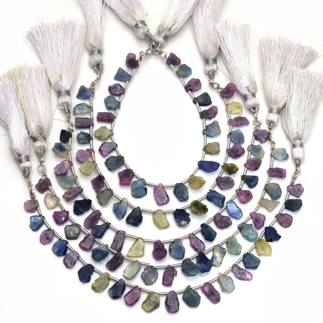 Natural Multi Sapphire Gemstone Rough Slices Gemstone Natural Sapphire ...