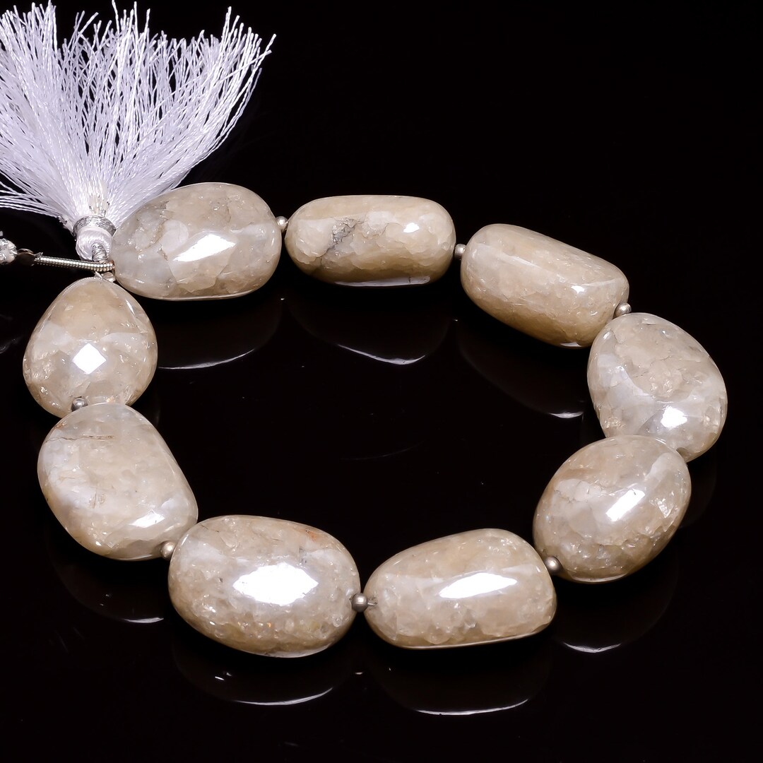 Natural Grapholite Smooth Tumble Shape Gemstone Beads Strand 21X17 ...