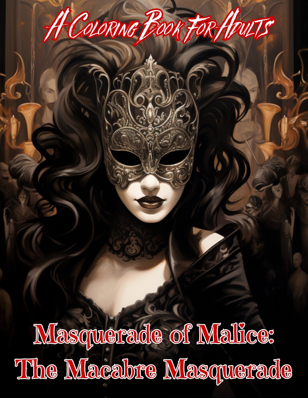Macabre Masquerade: A Horror Coloring Book for Adults W/ 50 - Etsy